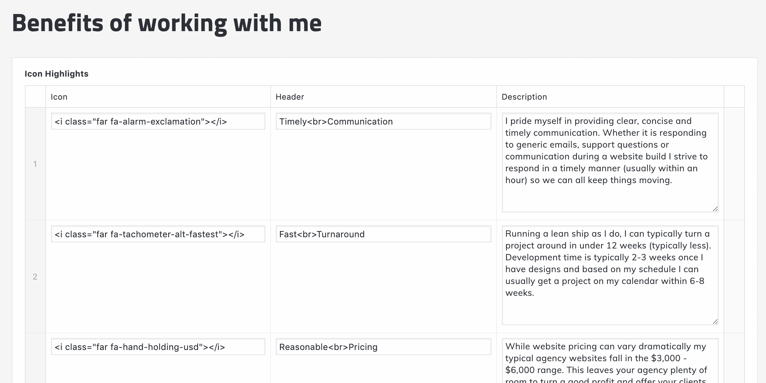 Set Default Styling For Advanced Custom Fields Acf Block Editor In Edit Mode Whiteley Designs